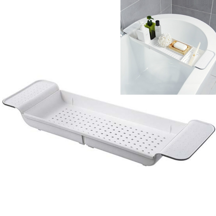 Retractable Drain Bathtub Rack Bathroom Plastic Soaking Tub Rack ...