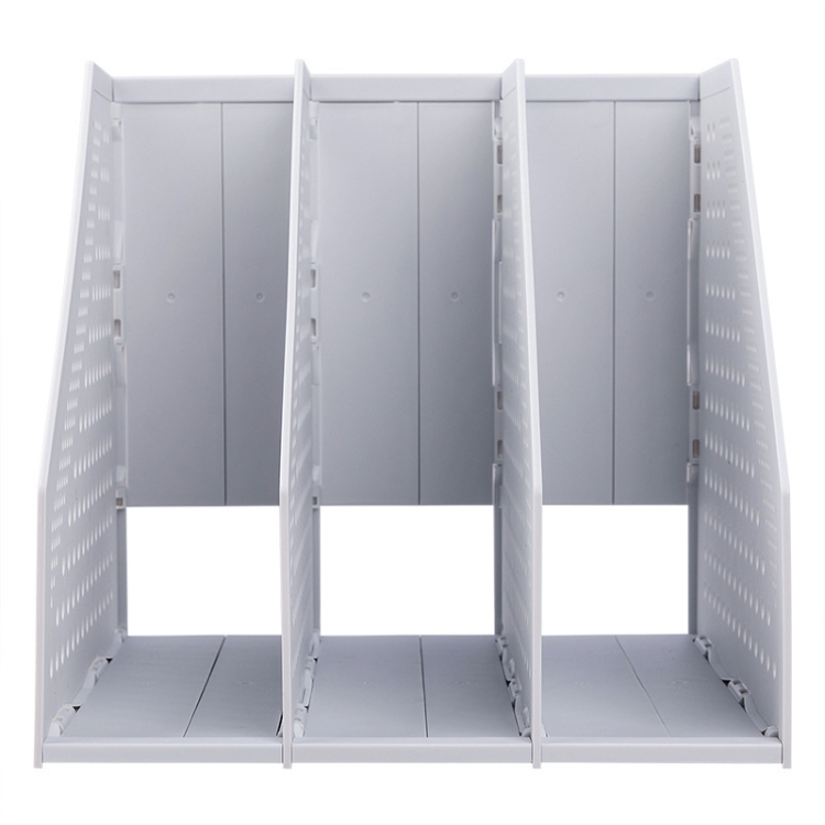 Deli 78995 Three-Compartment File Rack Foldable Desktop Storage Book ...