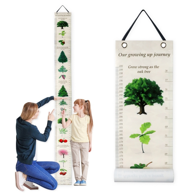 Removable Wall-mounted Height Ruler With Botanical Print Decoration ...