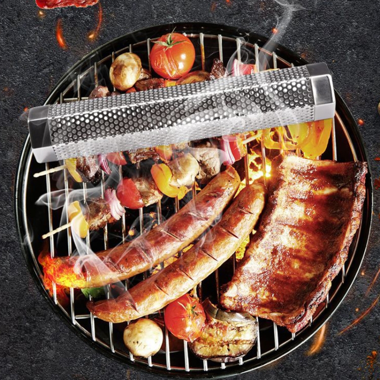 12 Inch Stainless Steel 304 Smoked Tube BBQ Box Outdoor Cold Smoke Box ...