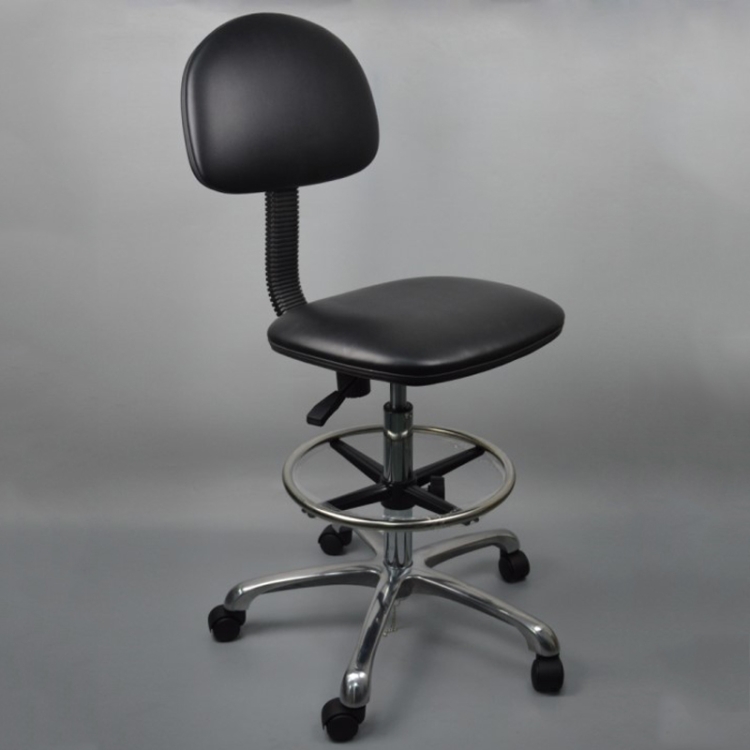Anti-static Chair Liftable Adjustable Stool PU Leather Backrest Chair ...