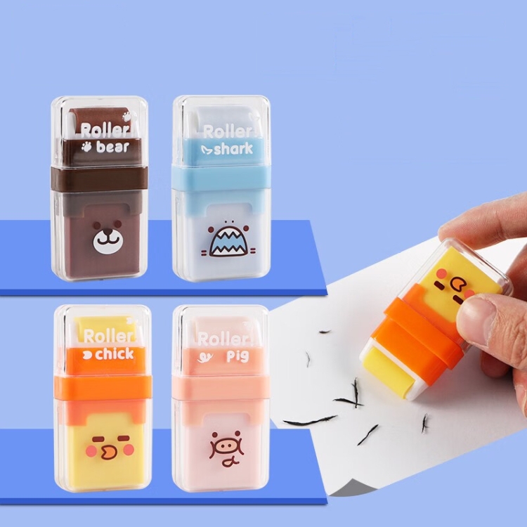 4pcs /Set M＆G Double-Ended Rolling Eraser Cartoon Student Painting ...