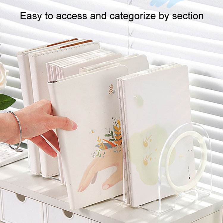 Book Riser Stand Desktop Book Storage Shelf Student Transparent Book ...