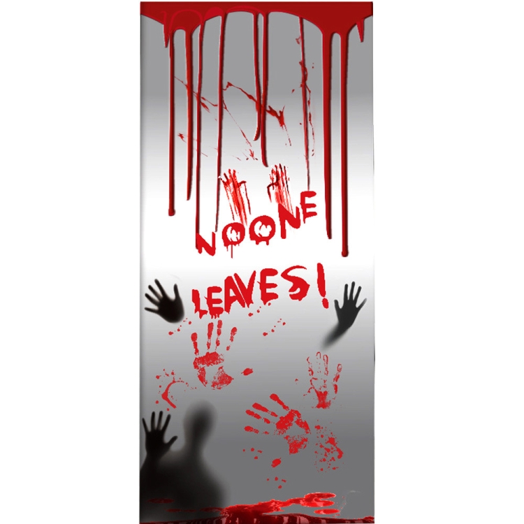 Halloween Bloody Handprint Stickers without Glue Party Decoration Door ...