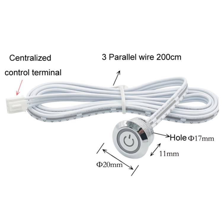 Closet And Cabinet Dimmable Tactile Centralized Control Sensor Switch ...