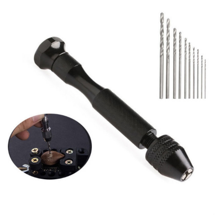 11 In1 Mini Manual Drill With Drill Plastic Walnut Wenwan Punching Tool ...