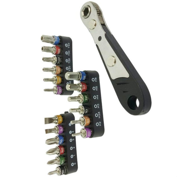 19 In 1 1/4 Ratchet Wrench Bit Set Mini Bit Set Manual Wrench - Buy ...