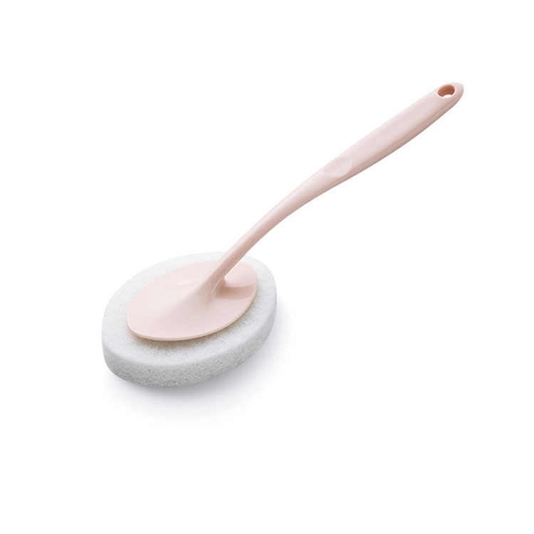 Bathroom Long Handle Cleaning Sponge Brush Floor Tile Decontamination ...