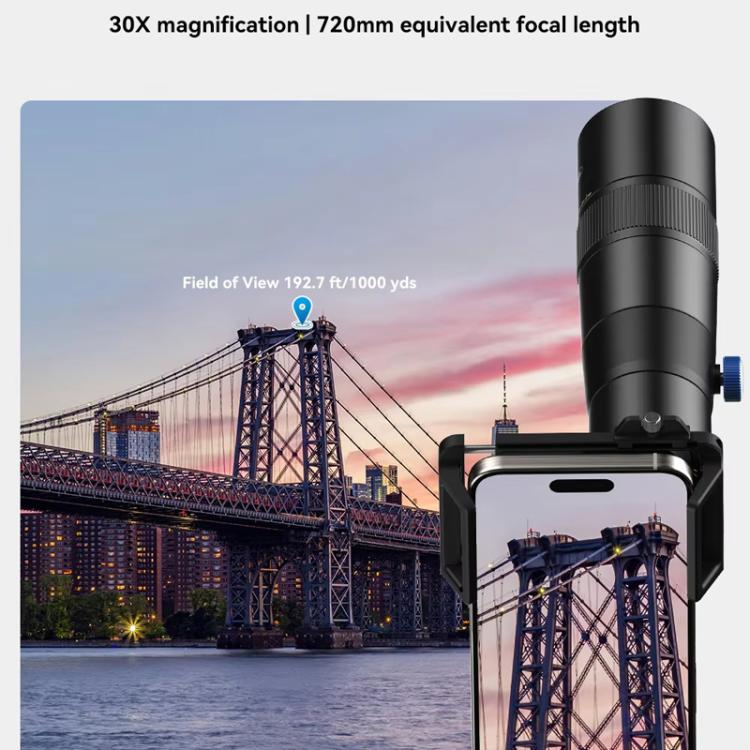 APEXEL 30X 720mm Phone Telephoto Lens with Tripod Kit - Buy Online at ...