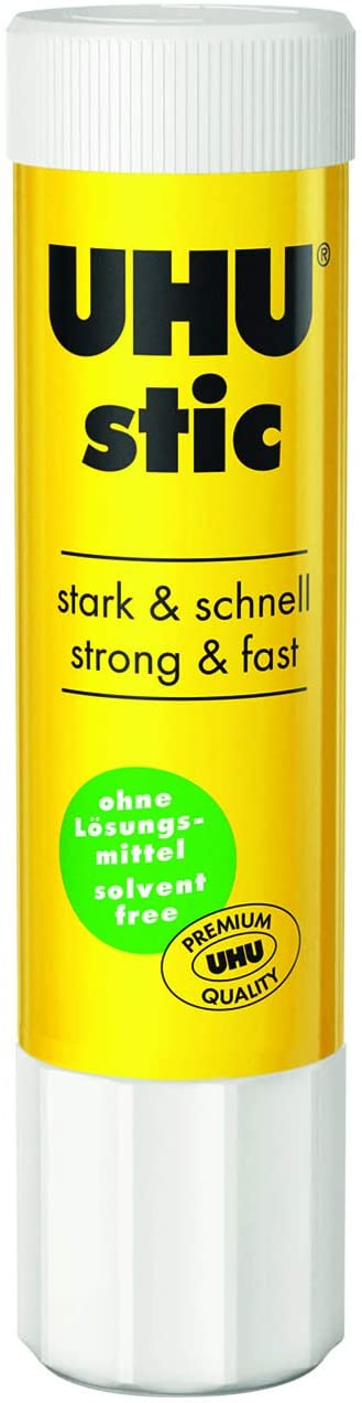 UHU Stic Glue Stick Solid Washable Non-toxic 21g Ref 45611 [Pack of 12 ...