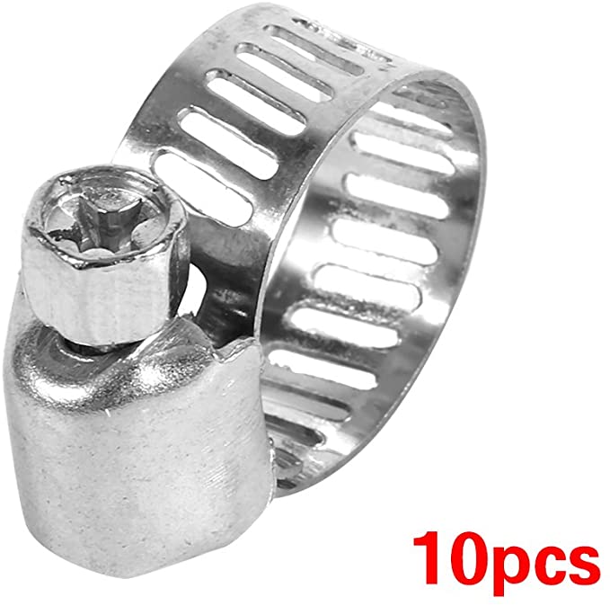 Hose Clamps Spring Hose Clamp, 8-12 mm 10pcs Electroplate Tube for Wire ...